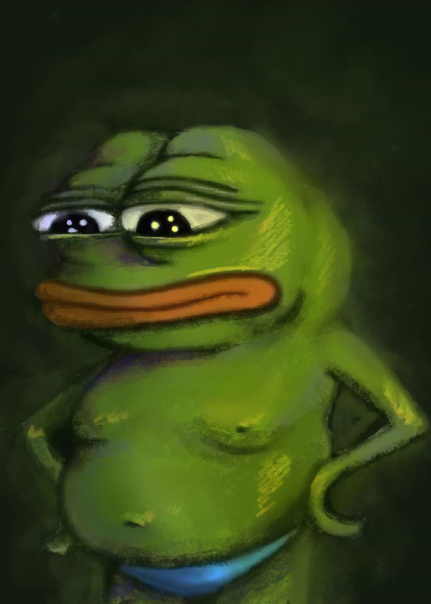 'build like this pepe' Poster, picture, metal print, paint by wine age ...