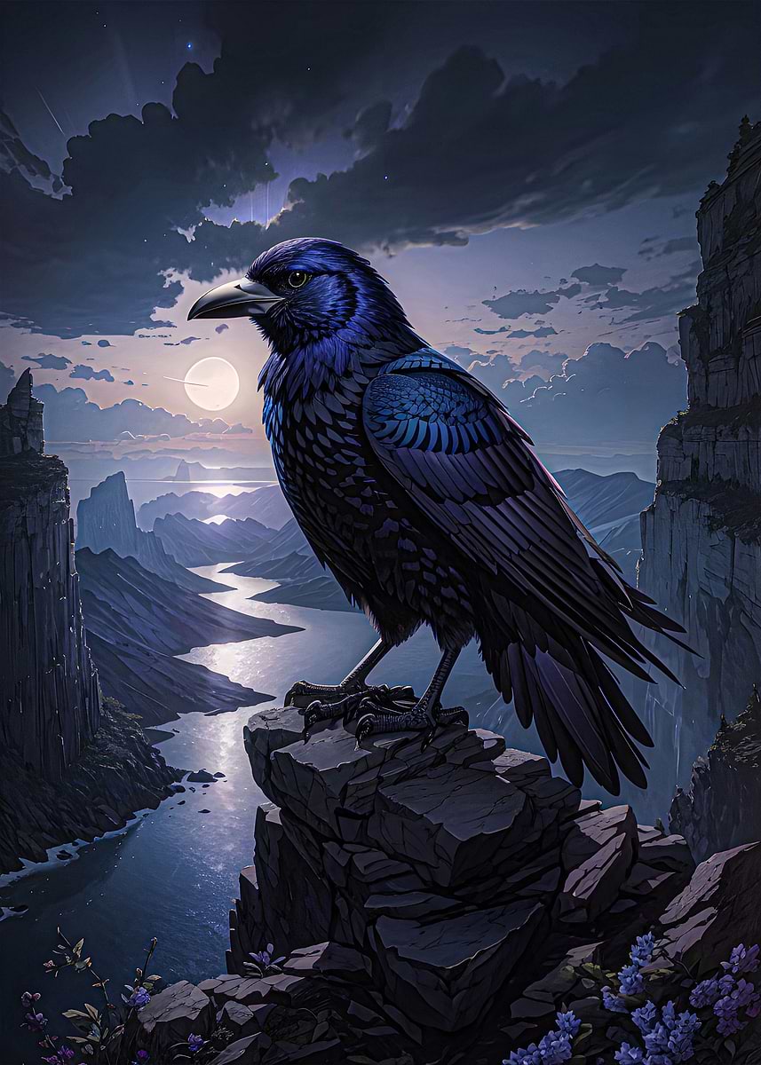 'raven' Poster, picture, metal print, paint by Plate Artistry | Displate
