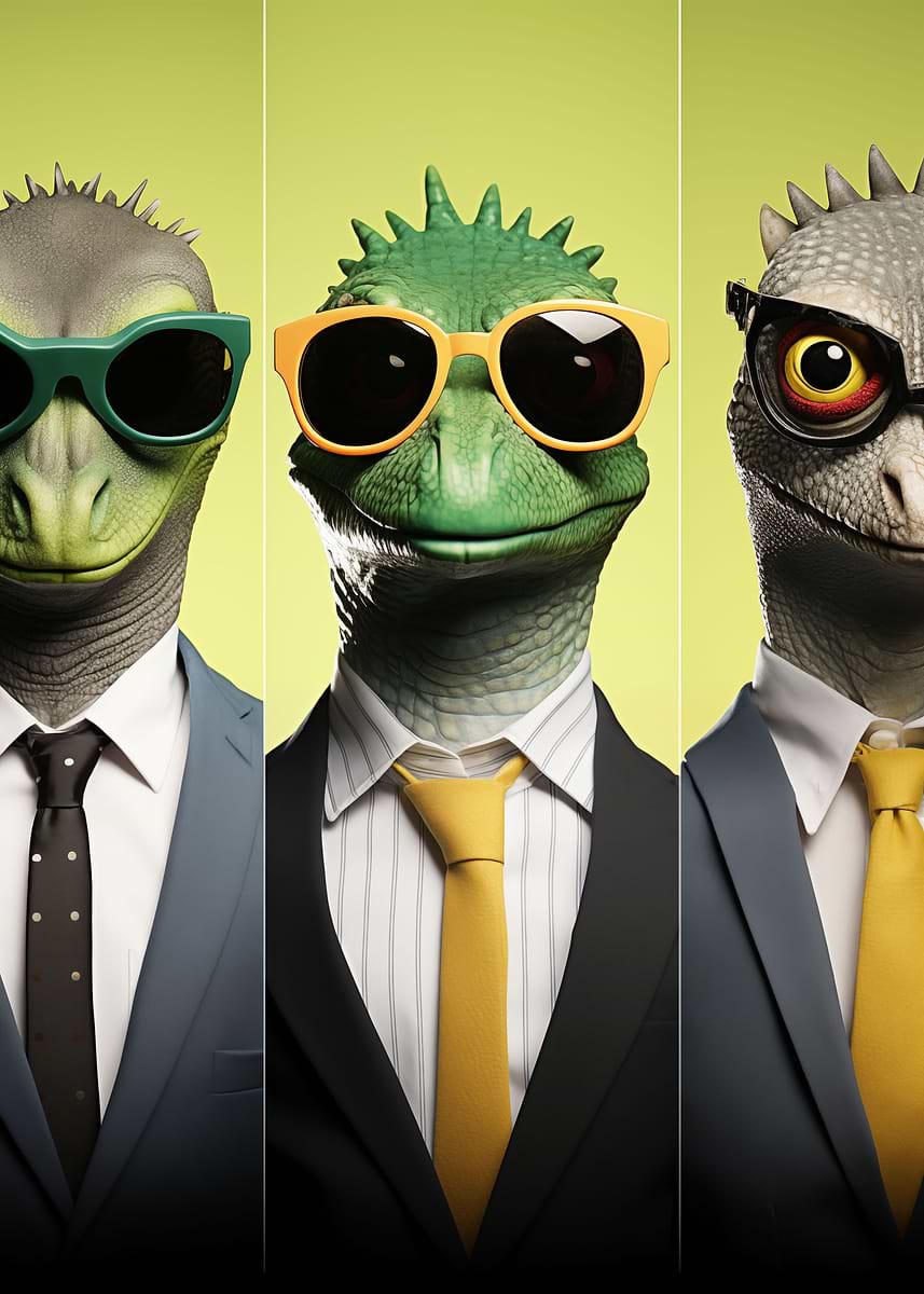 'Lizard nation' Poster, picture, metal print, paint by Bofferding ...