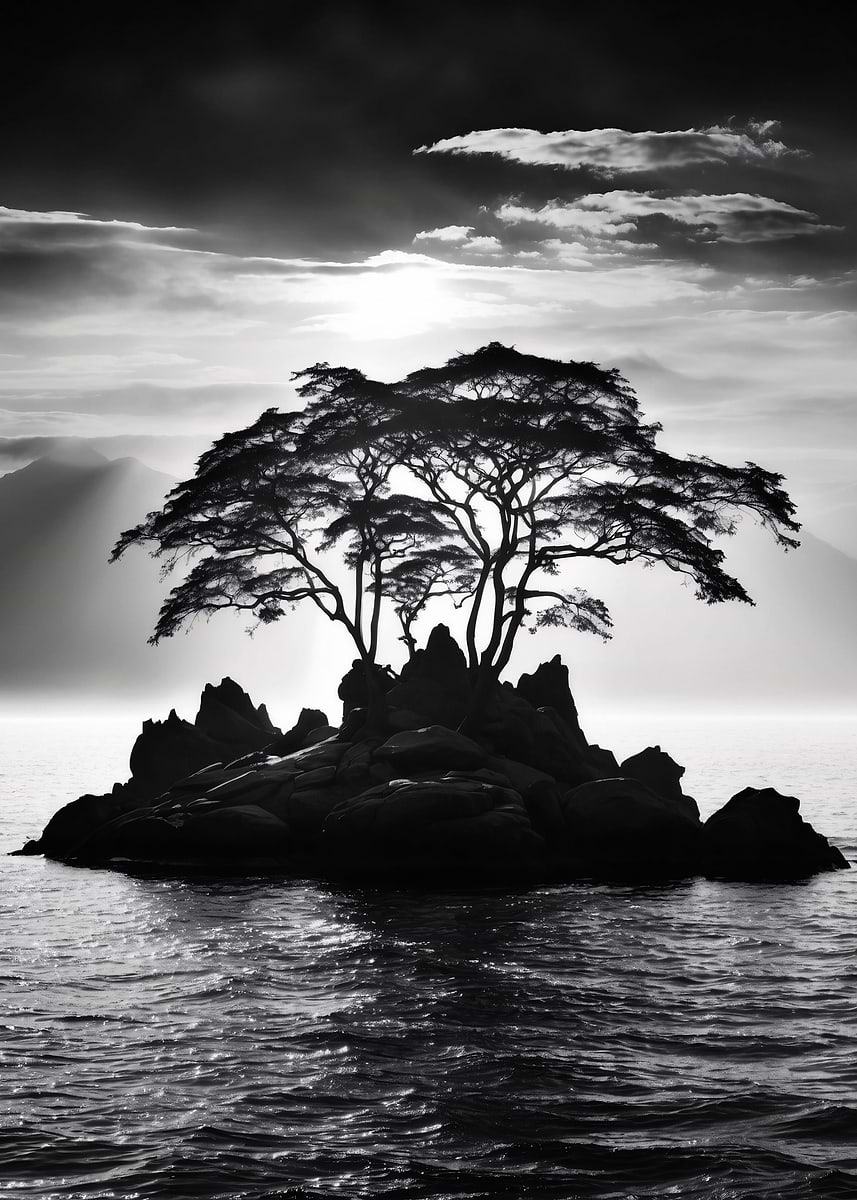 'Simple Islands' Poster, picture, metal print, paint by Rami | Displate