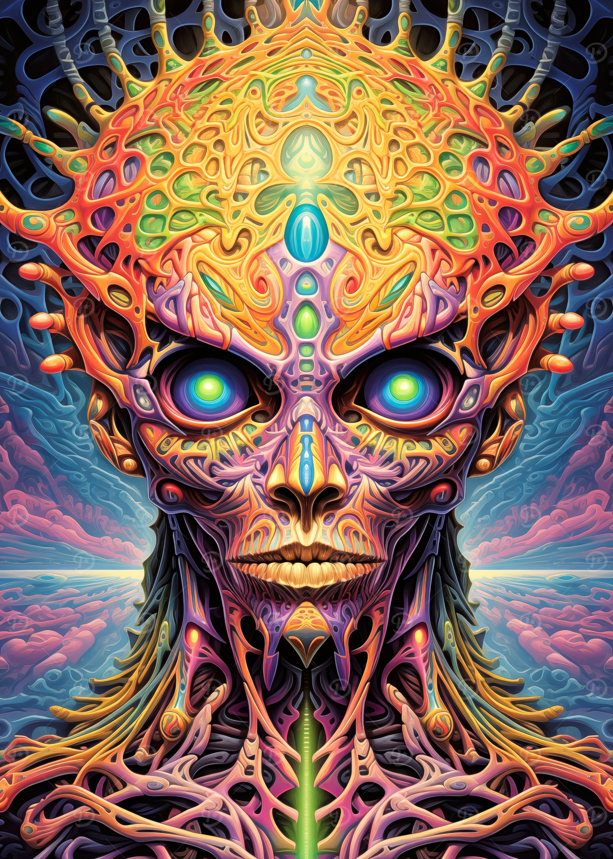 'Psychedelic Entity' Poster, picture, metal print, paint by Pixel Ink ...