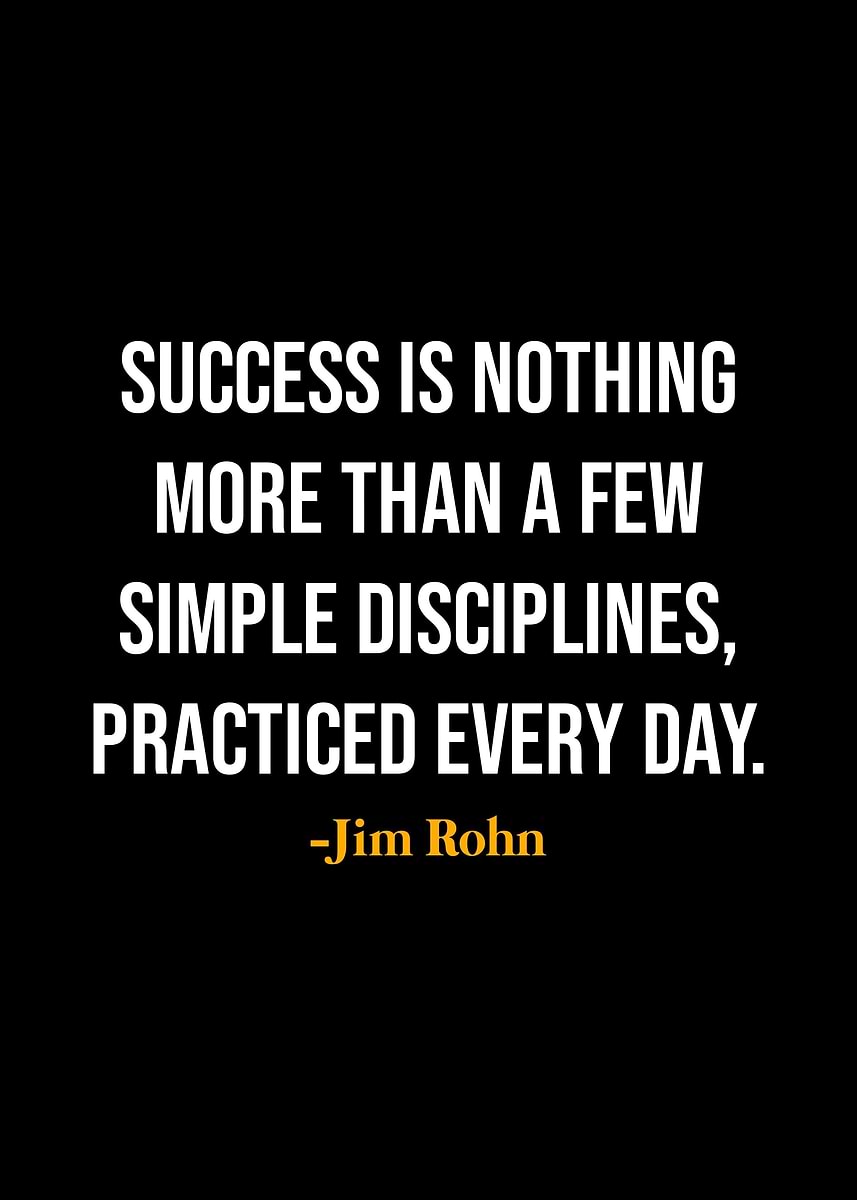 'Jim Rohn Quotes ' Poster, picture, metal print, paint by KLIP CREATIVE ...