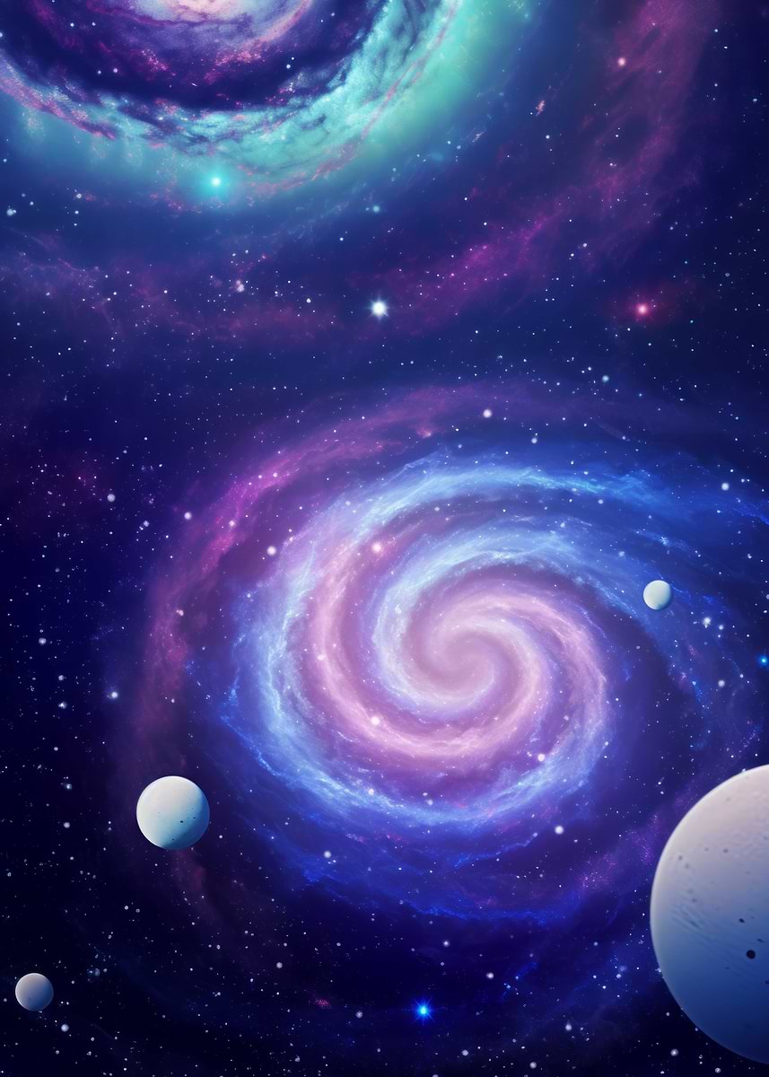 'Outer Space' Poster, picture, metal print, paint by Oliver Qo | Displate