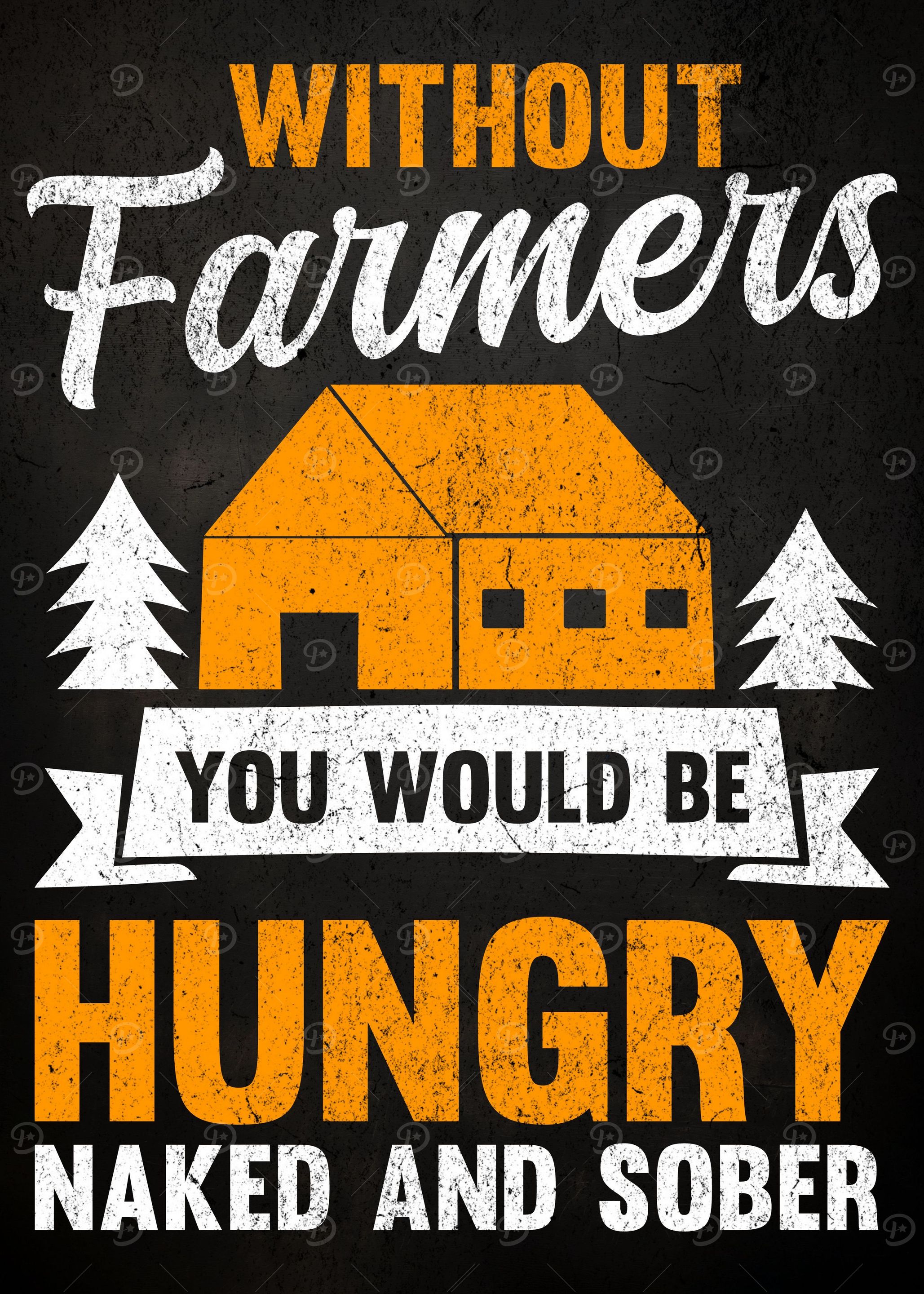 'Without Farmers Hungry' Poster, picture, metal print, paint by Eline ...