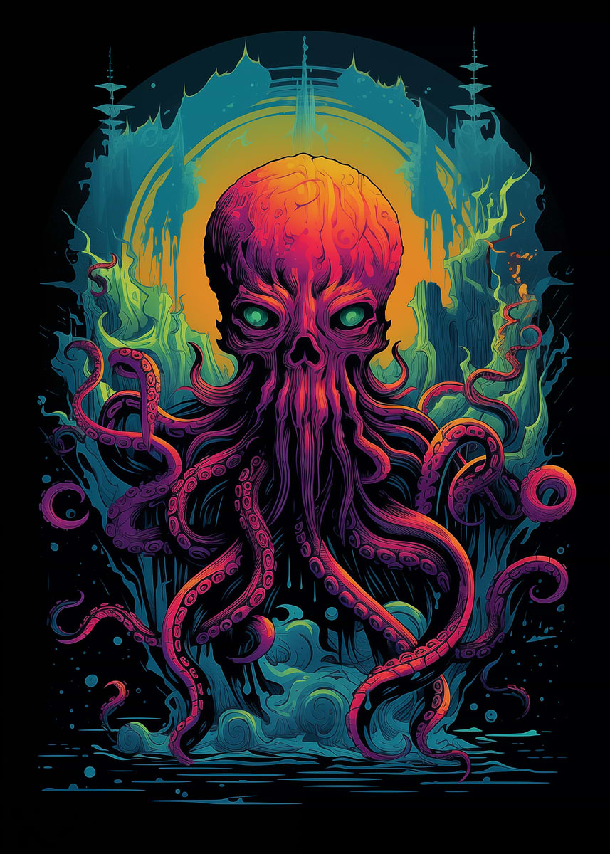 'Predator of the Deep' Poster, picture, metal print, paint by Keller ...
