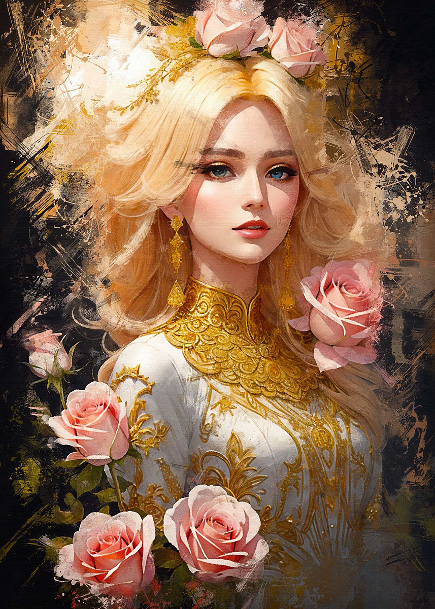 'Princess of Roses' Poster, picture, metal print, paint by Madooza ...