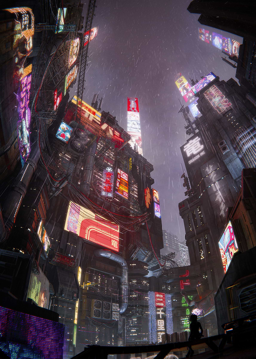 'Vertical Expansion' Poster, picture, metal print, paint by Youkai ...