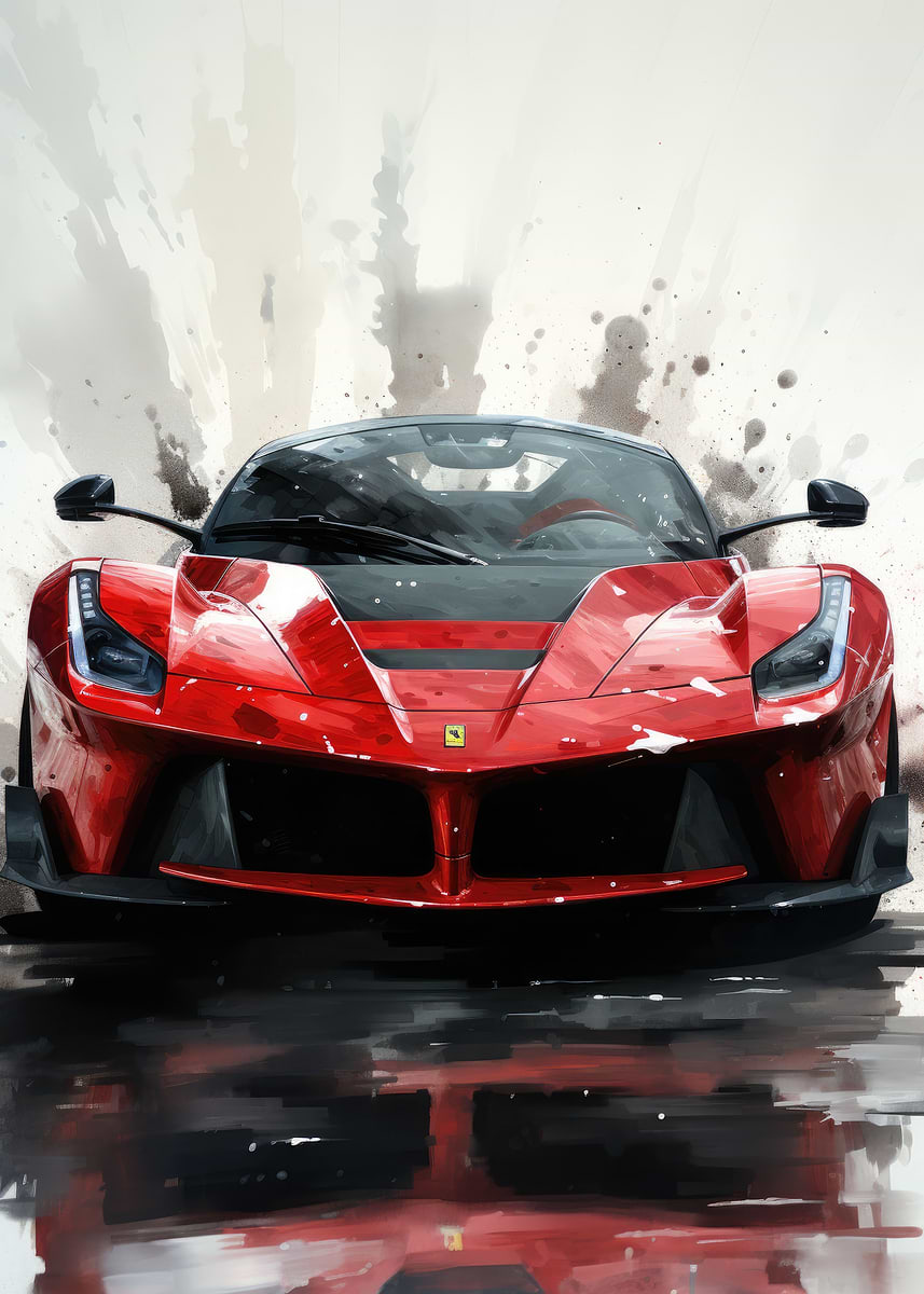 'LaFerrari' Poster, picture, metal print, paint by Shaon Khalid | Displate