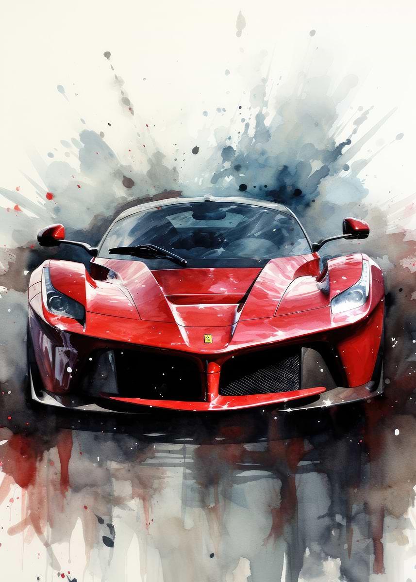 'LaFerrari' Poster, picture, metal print, paint by Shaon Khalid | Displate
