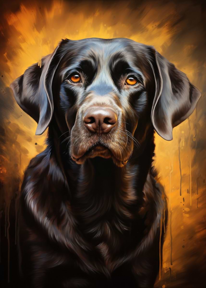 'Labrador Retriever' Poster, picture, metal print, paint by Alisson ...