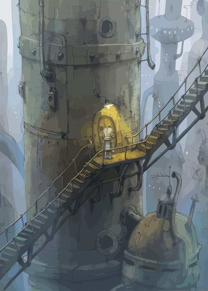 'Machinarium' Poster, picture, metal print, paint by Hamura Sanum ...