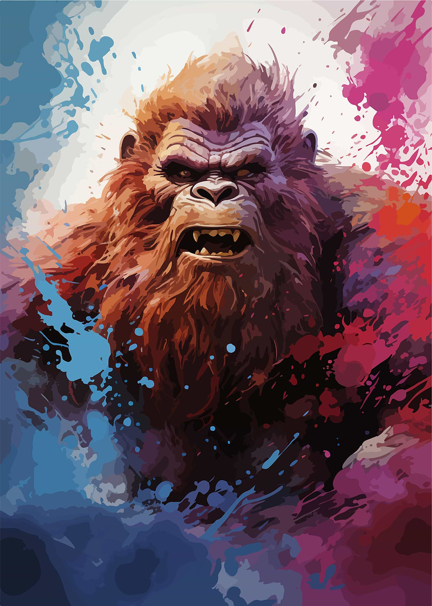'Yeti Watercolor' Poster, picture, metal print, paint by Nebranix ...