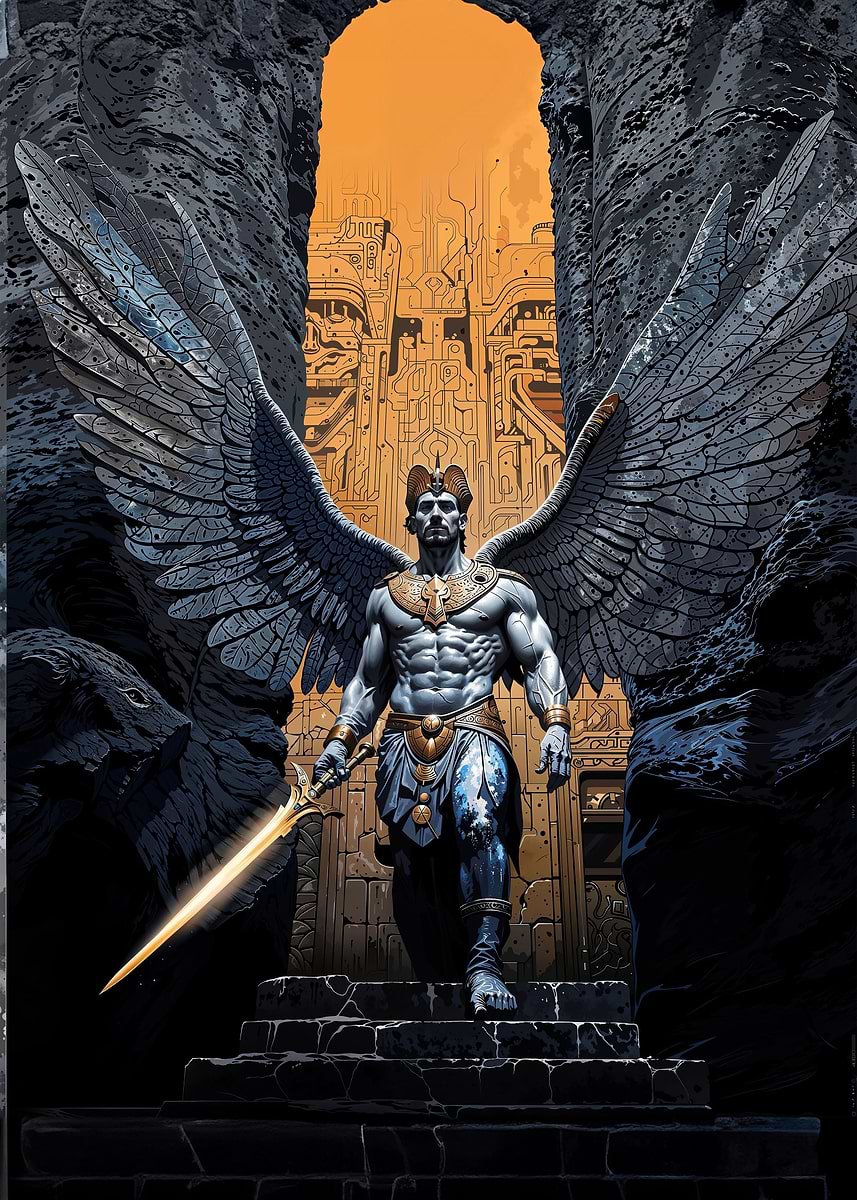 'Majestic Guardian of Time' Poster, picture, metal print, paint by ...