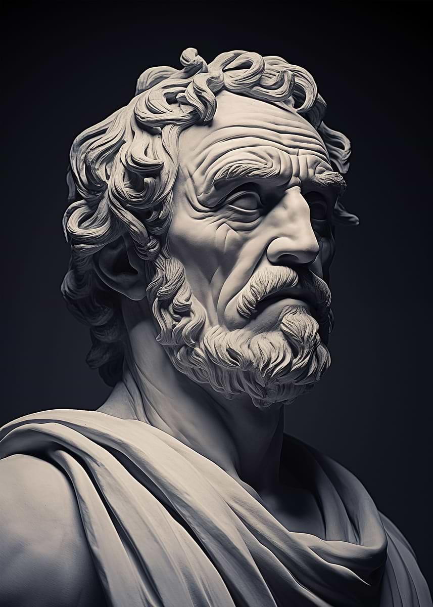 'Seneca Sculpture Stoicism' Poster, picture, metal print, paint by Vars ...