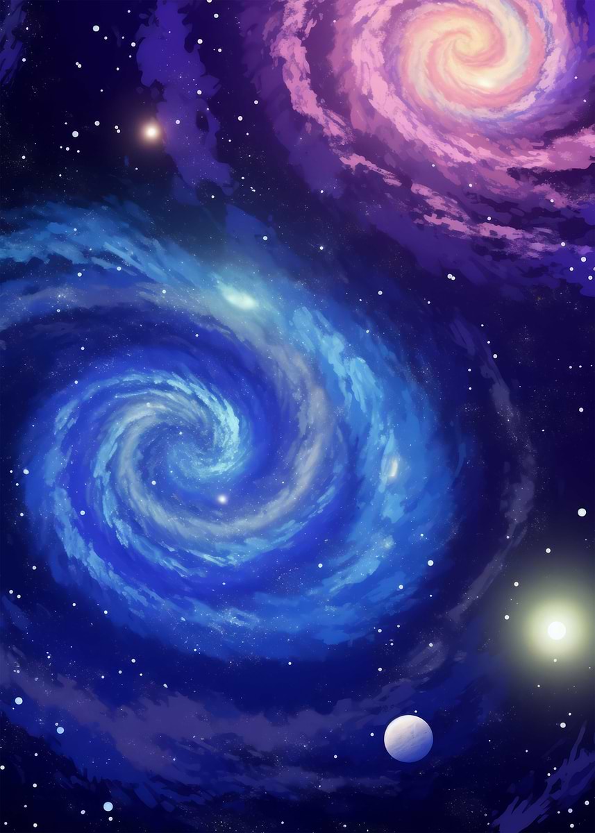 'Outer Space' Poster, picture, metal print, paint by Oliver Qo | Displate