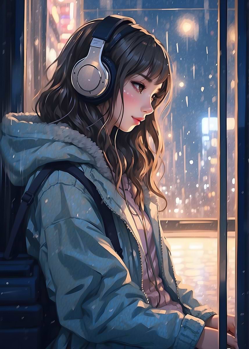 'Music Sad Girl' Poster, picture, metal print, paint by Xăm Việt | Displate