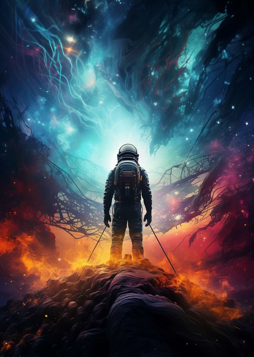 'Space Explorer Galaxy' Poster, picture, metal print, paint by Fiorino ...