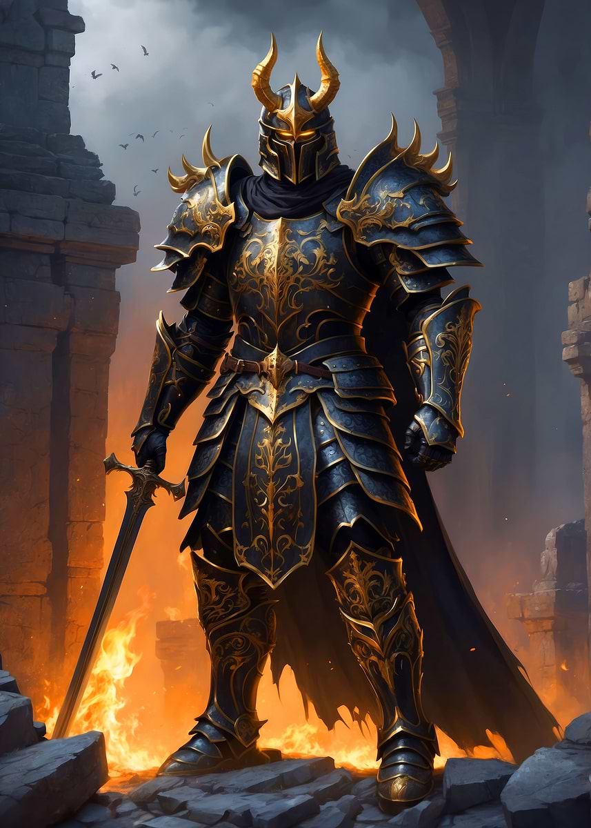 'Dark Demon Lord' Poster, picture, metal print, paint by Anton Eine ...