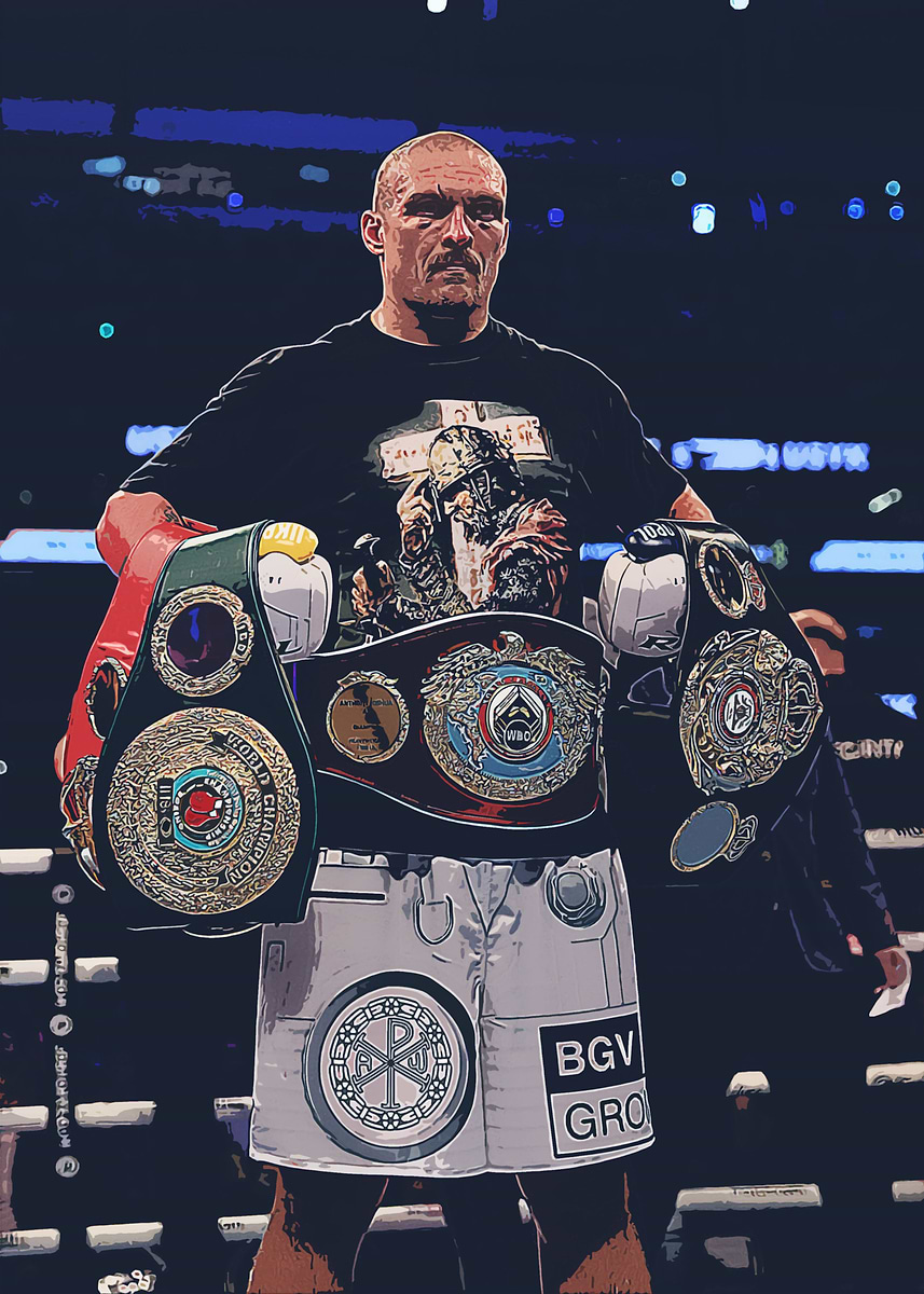 'Oleksandr Usyk ' Poster, picture, metal print, paint by Benny Jacobs ...