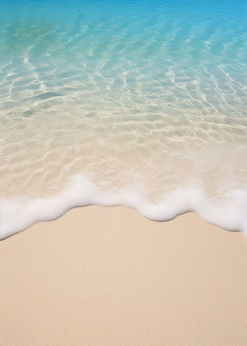 'Sandy Beach' Poster, picture, metal print, paint by Jan | Displate