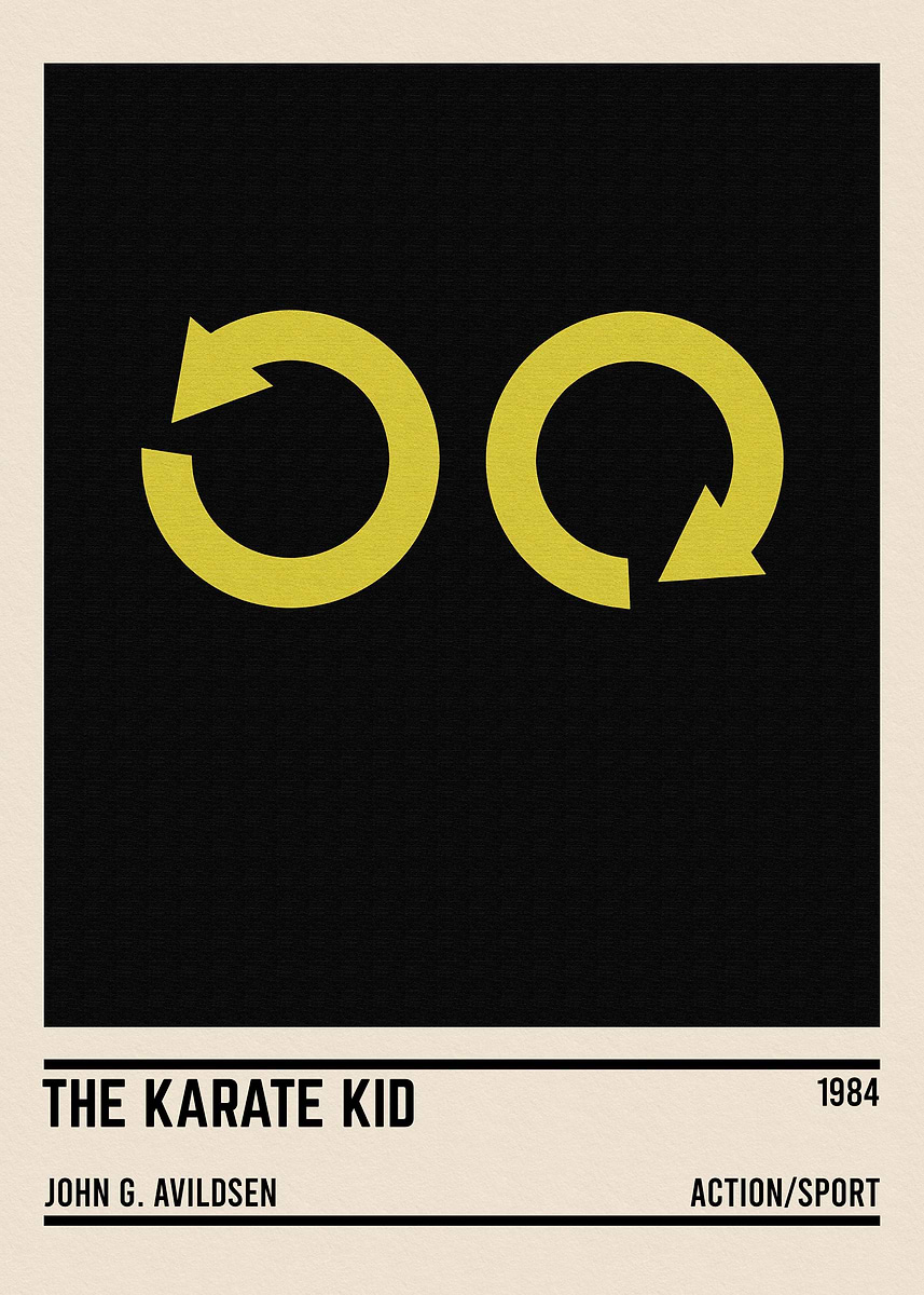 'The Karate Kid Minimalist' Poster, picture, metal print, paint by ...