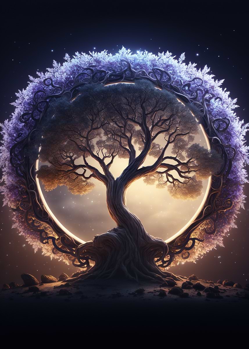 'cosmic tree of life' Poster, picture, metal print, paint by NapArt ...