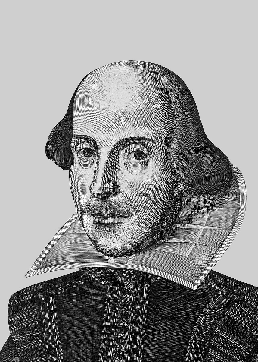 'Portrait of Shakespeare' Poster, picture, metal print, paint by ...