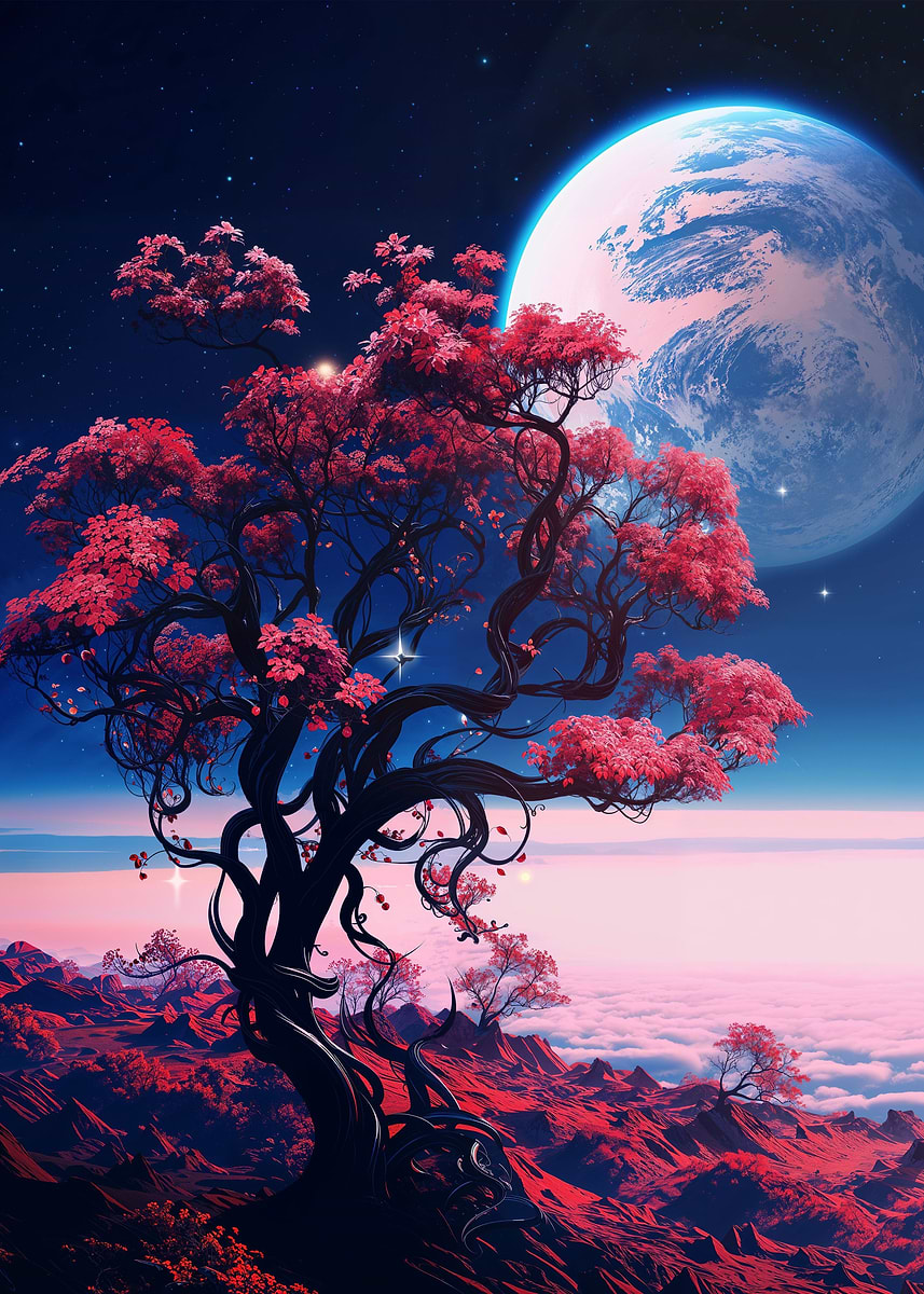 'Blue moon' Poster, picture, metal print, paint by Maxline Ziddah ...