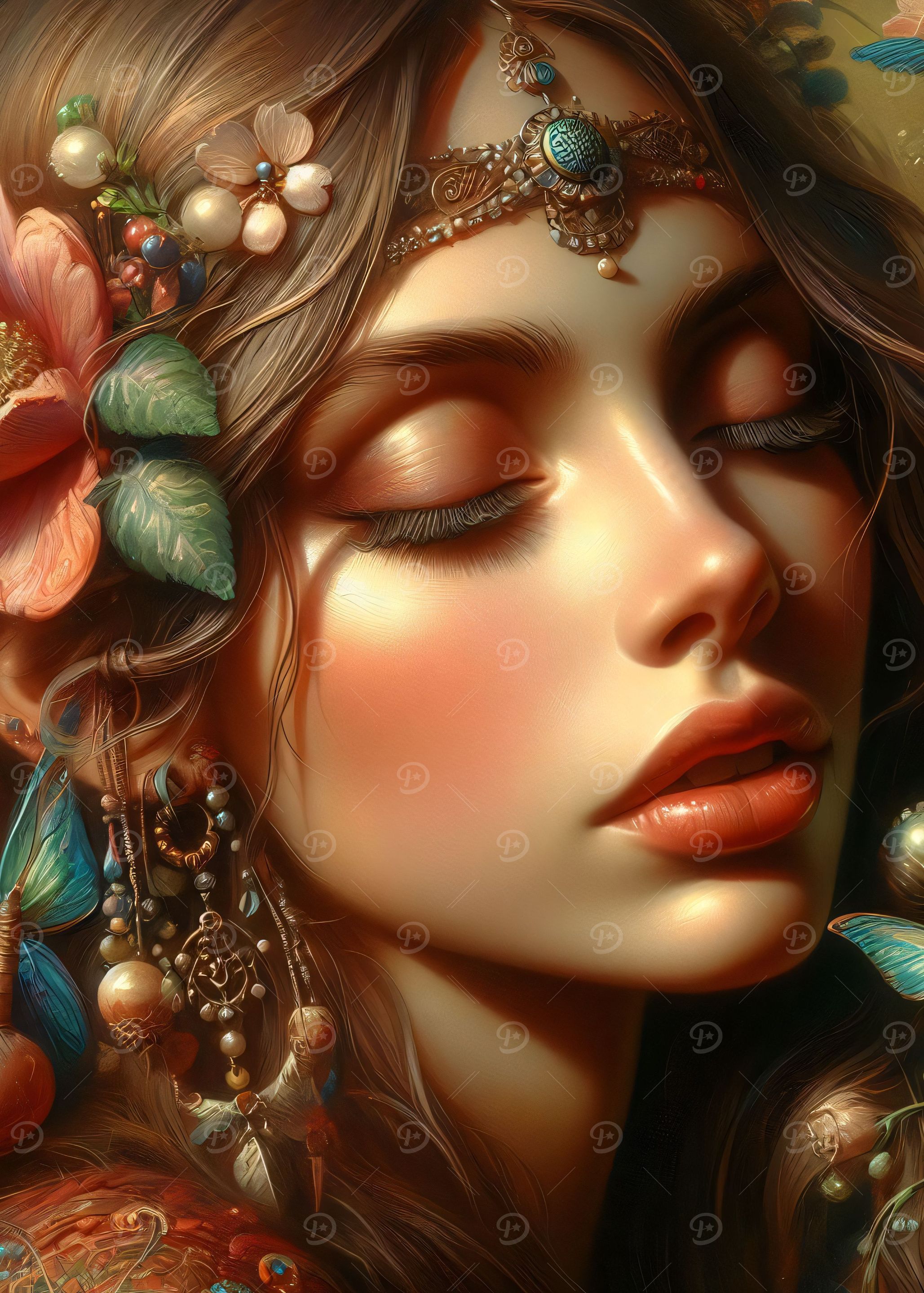 'Fairy Forest Portrait' Poster, picture, metal print, paint by ...