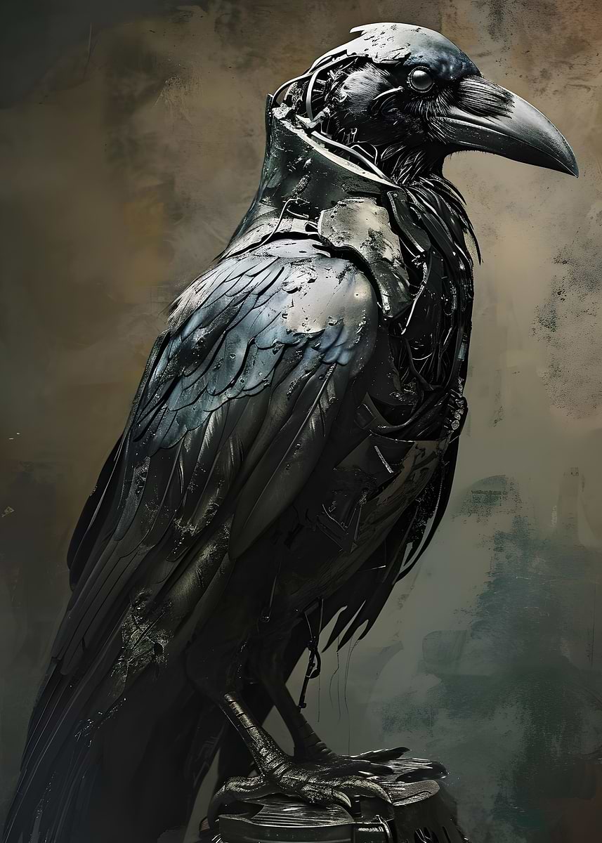 'The Raven Abstract Metal' Poster, picture, metal print, paint by ...