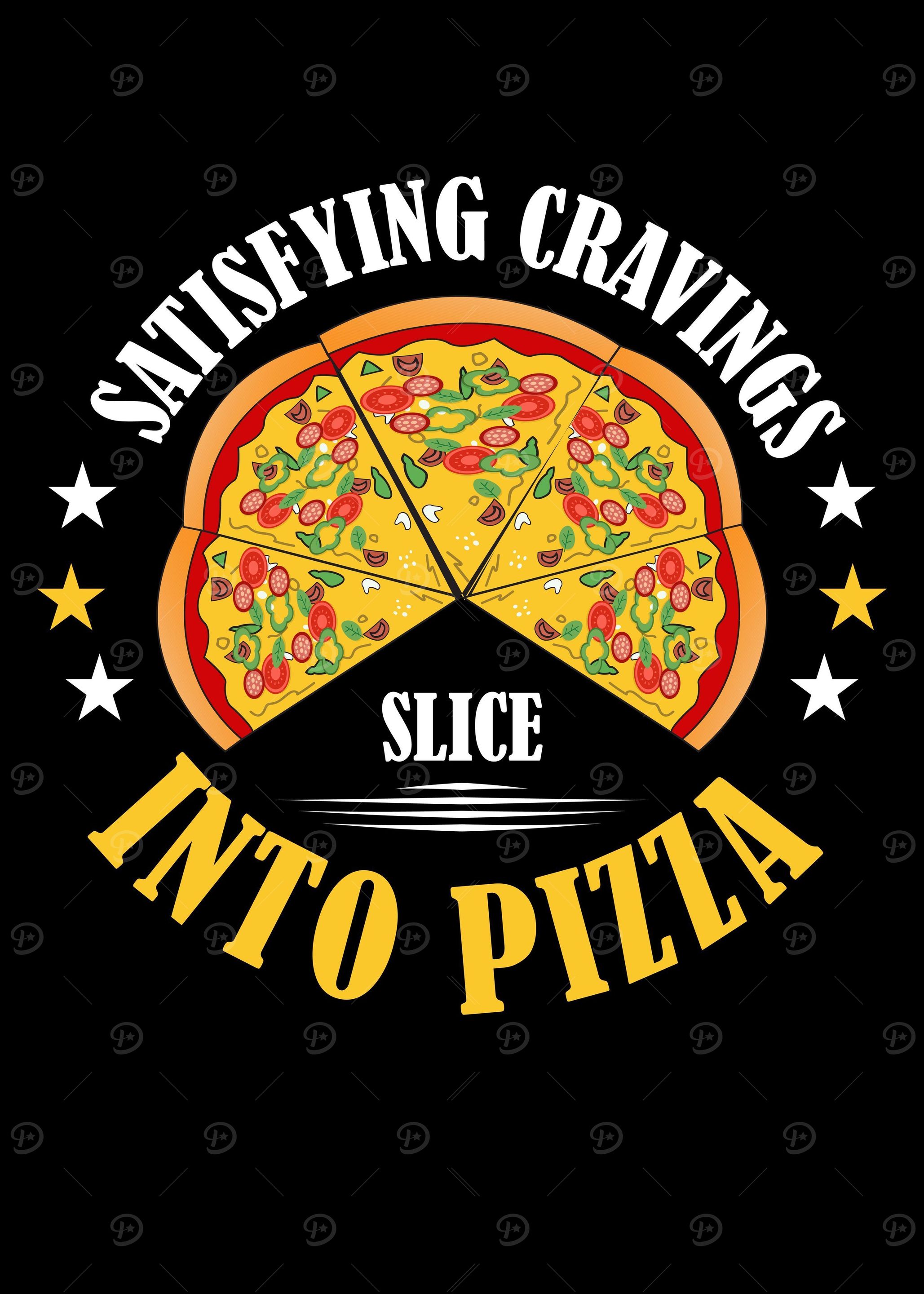 'Satisfy Cravings Slice' Poster, picture, metal print, paint by kritich ...
