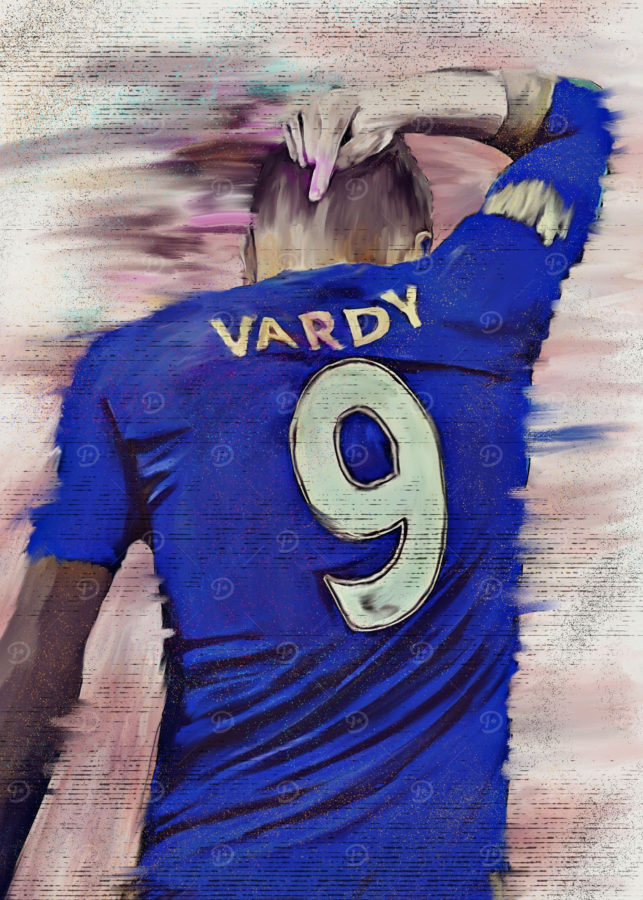 'Vardy Football Player' Poster, picture, metal print, paint by Defi ...