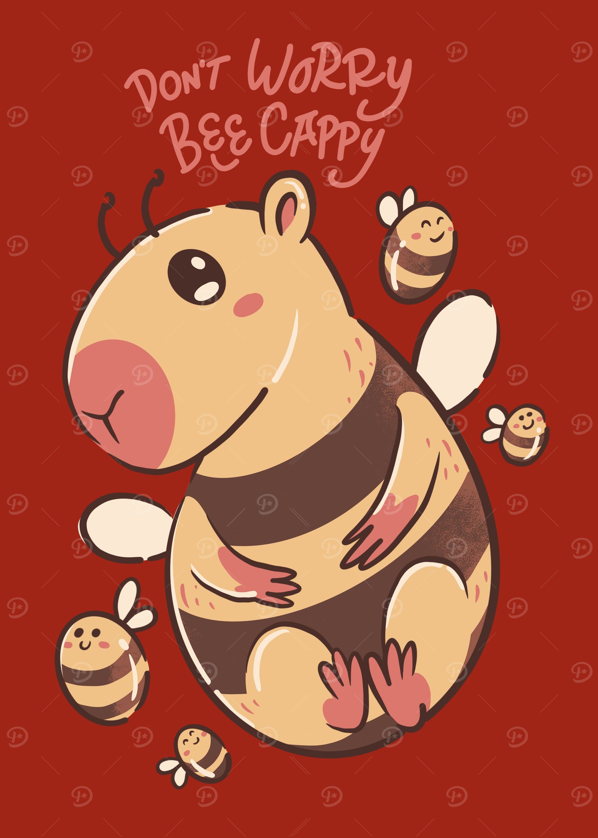 'bee cappy ' Poster, picture, metal print, paint by spoilerinc artworks ...