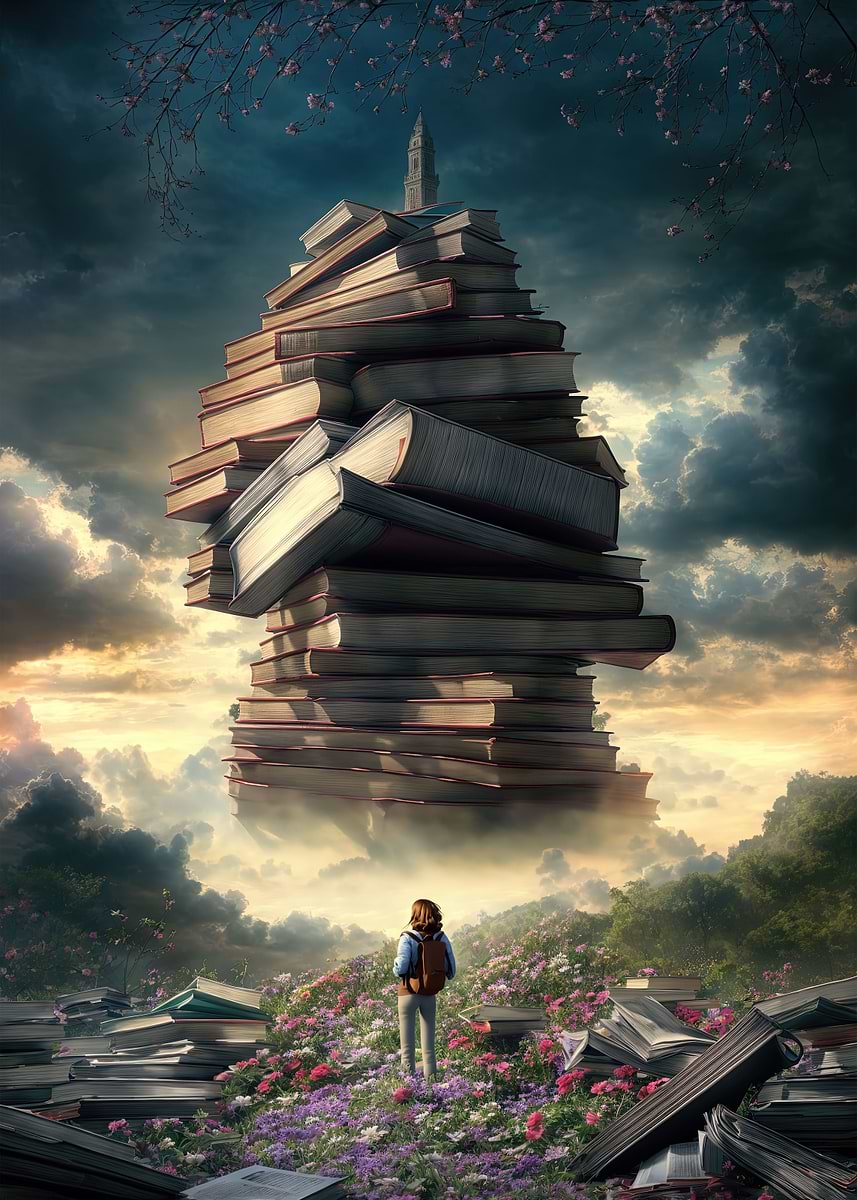 'Reaching the Knowledge' Poster, picture, metal print, paint by Digital ...