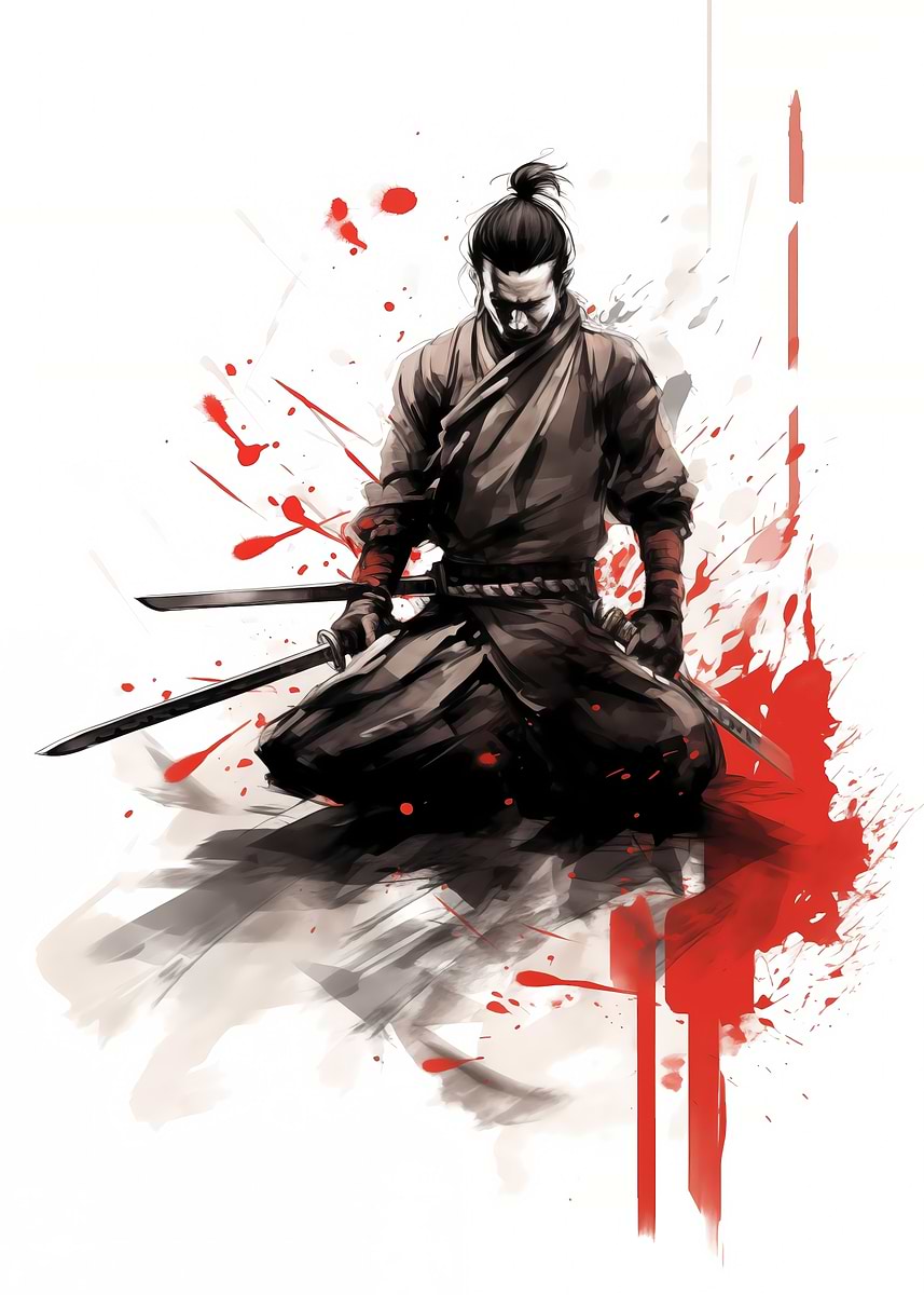 'Japanese Warriors Zen' Poster, picture, metal print, paint by Fanfreak ...