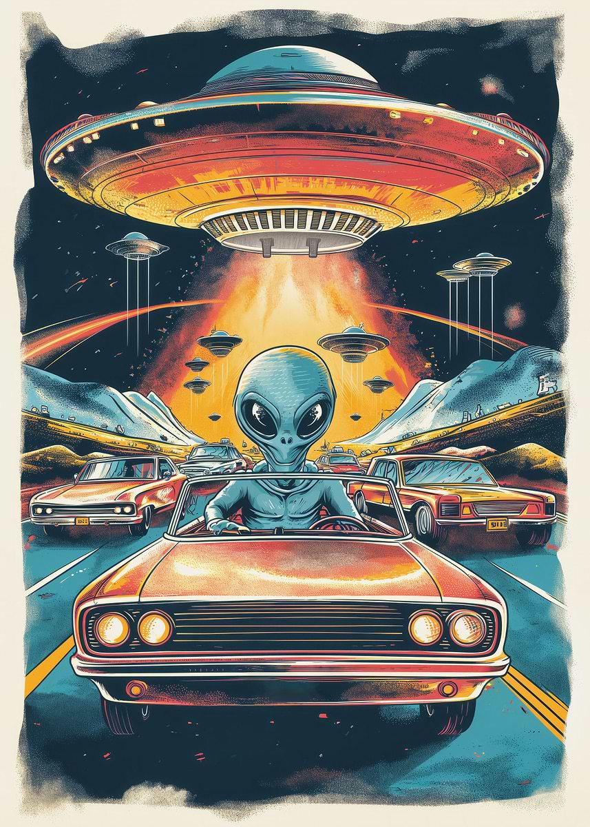 'The Aliens are Coming' Poster, picture, metal print, paint by Craig ...