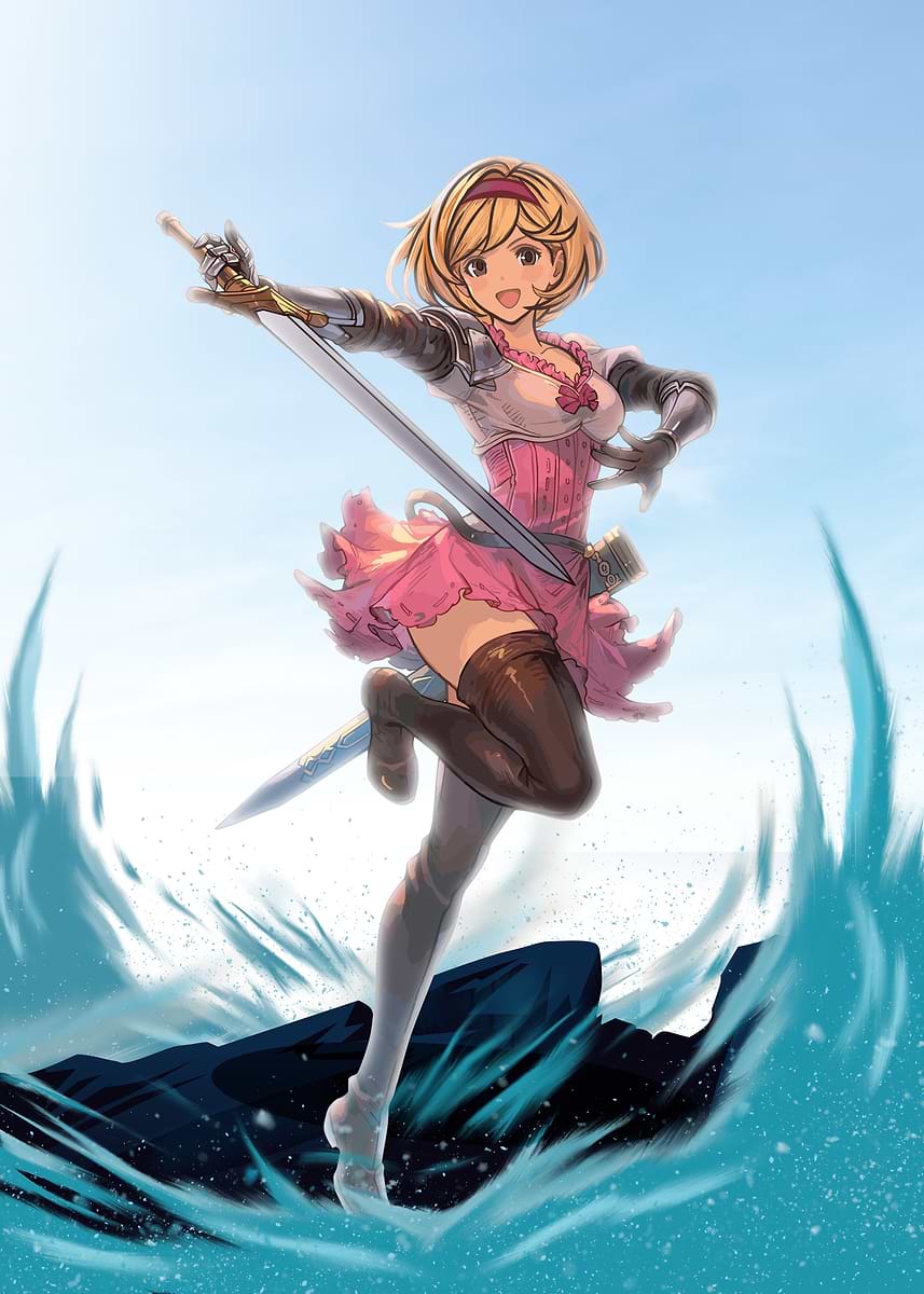 'granblue fantasy djeeta ' Poster, picture, metal print, paint by ...