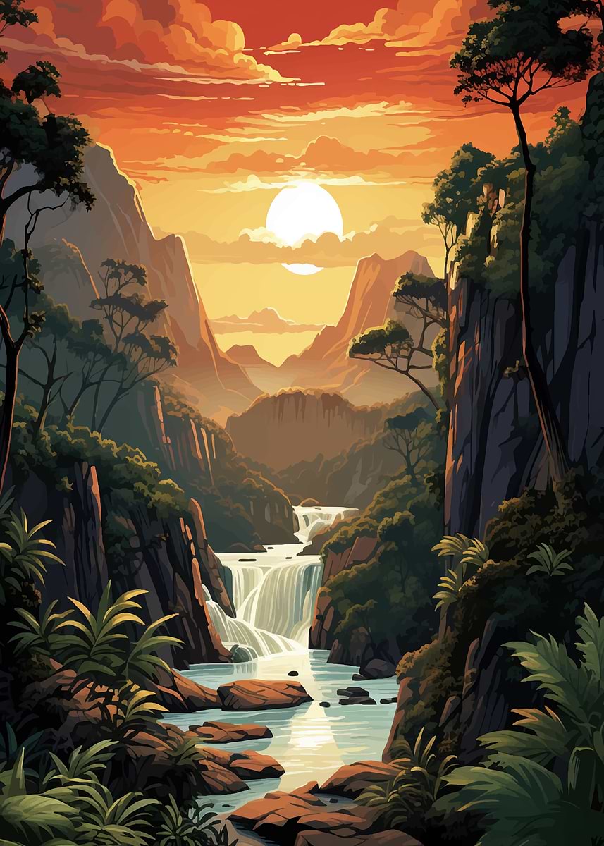 'Beautiful nature scape' Poster, picture, metal print, paint by still ...