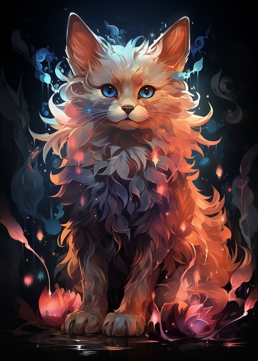 'Spirit Cat' Poster, picture, metal print, paint by DM Photography ...
