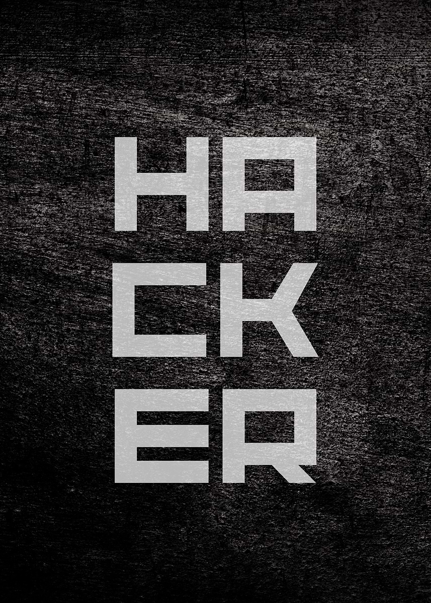 'Hacker Typography' Poster, picture, metal print, paint by Wisnu ...