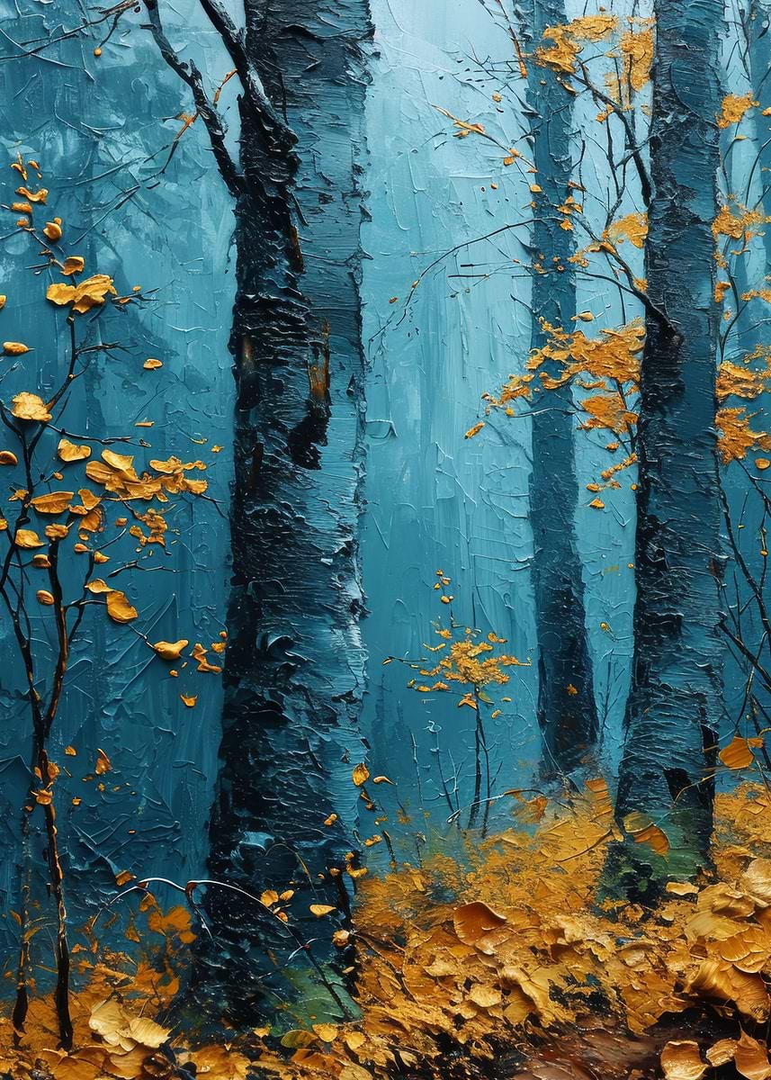 'Autumn Tree' Poster, picture, metal print, paint by Tomasz Dąbek ...