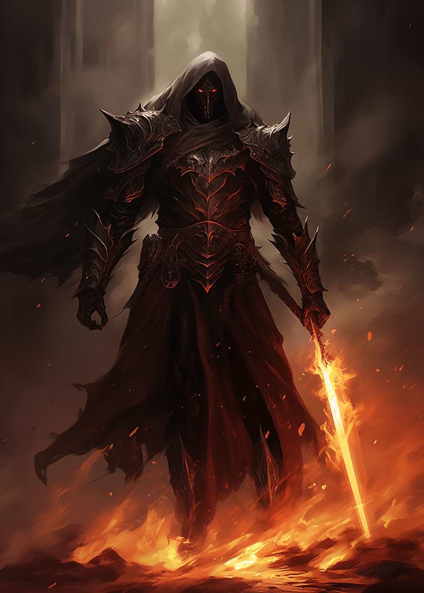'Black Knight' Poster, picture, metal print, paint by Iwoko | Displate