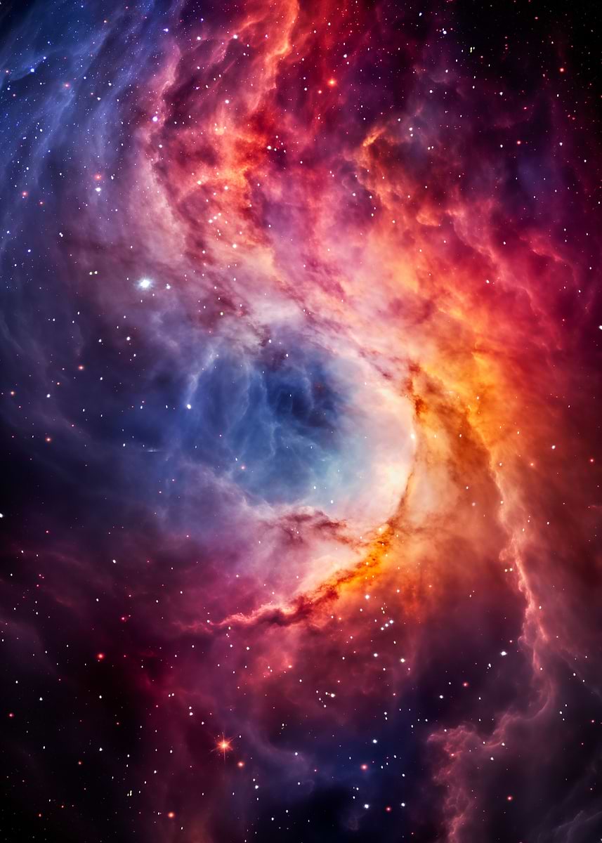 'Nebula Whispers' Poster, picture, metal print, paint by The creative ...