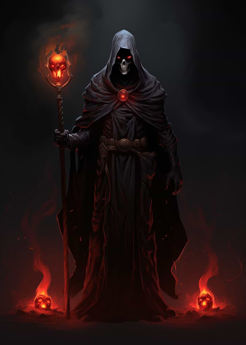 'Necromancer' Poster, picture, metal print, paint by Iwoko | Displate