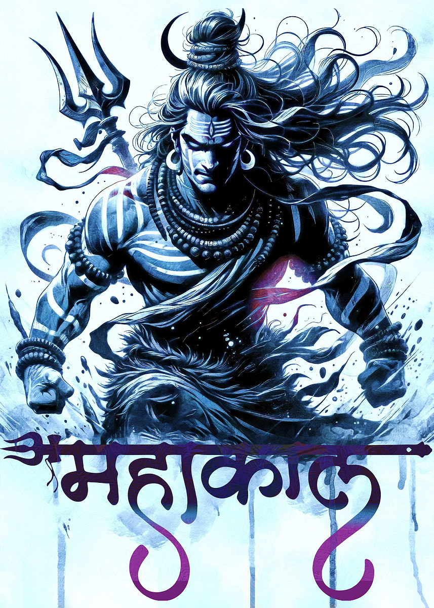 'Mahakal Shiva' Poster, picture, metal print, paint by Amrendra Kumar ...