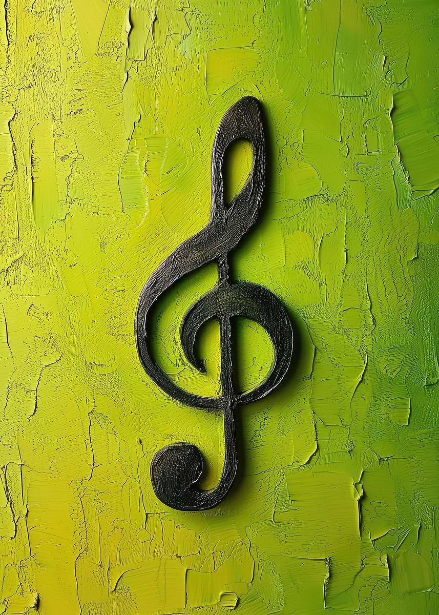 'Abstract Clef Symbol' Poster, picture, metal print, paint by Senja ...