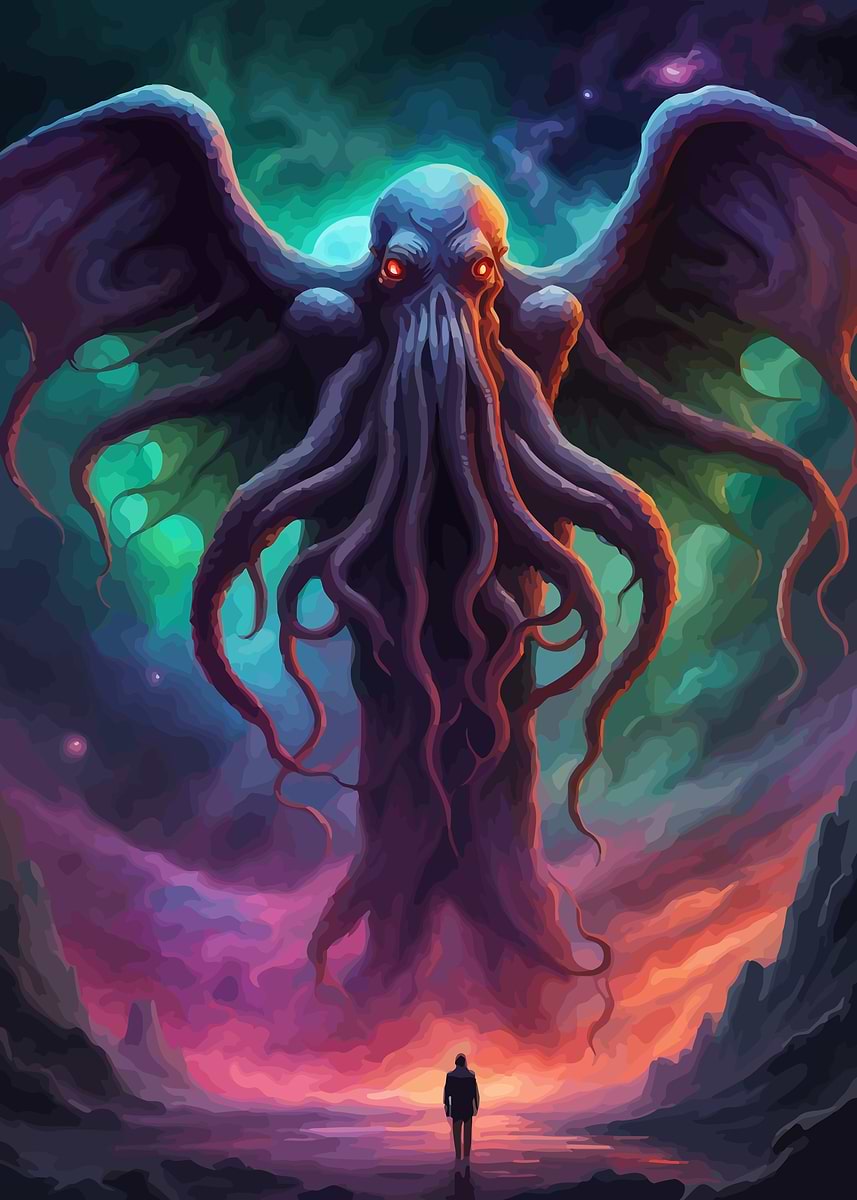 'Cosmic Cthulhu' Poster, picture, metal print, paint by MASTER HOLLOW ...