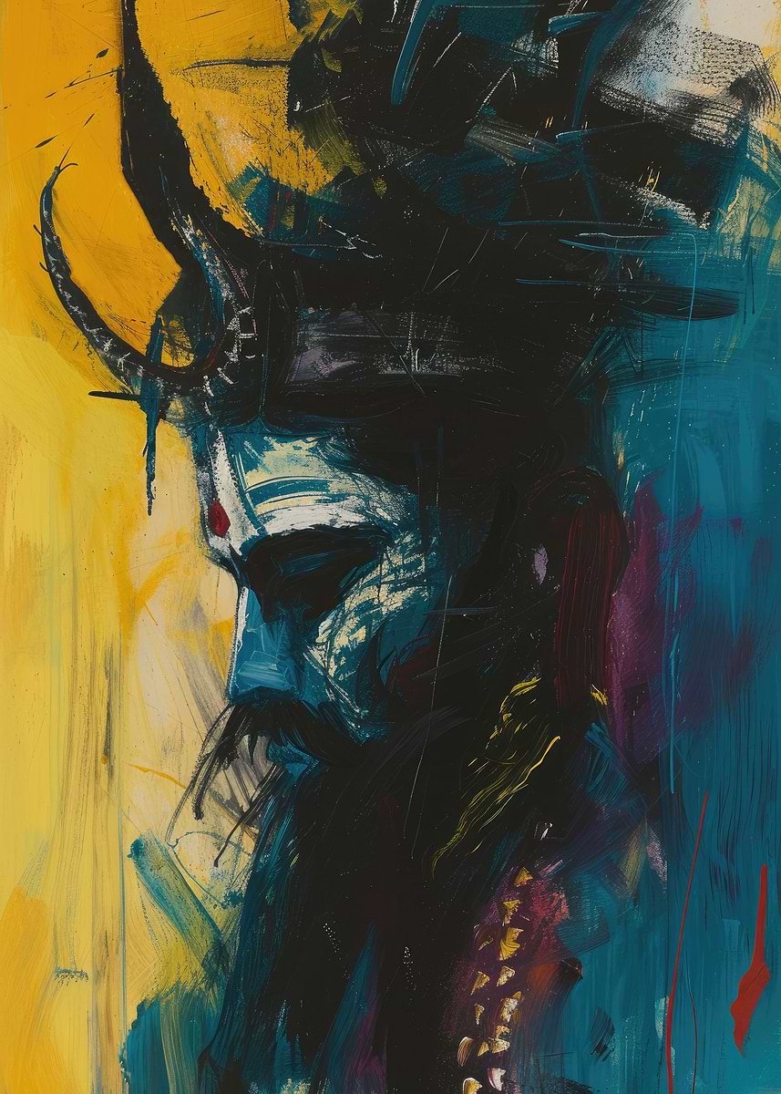 'Blue Prince Rama' Poster, picture, metal print, paint by Michael ...