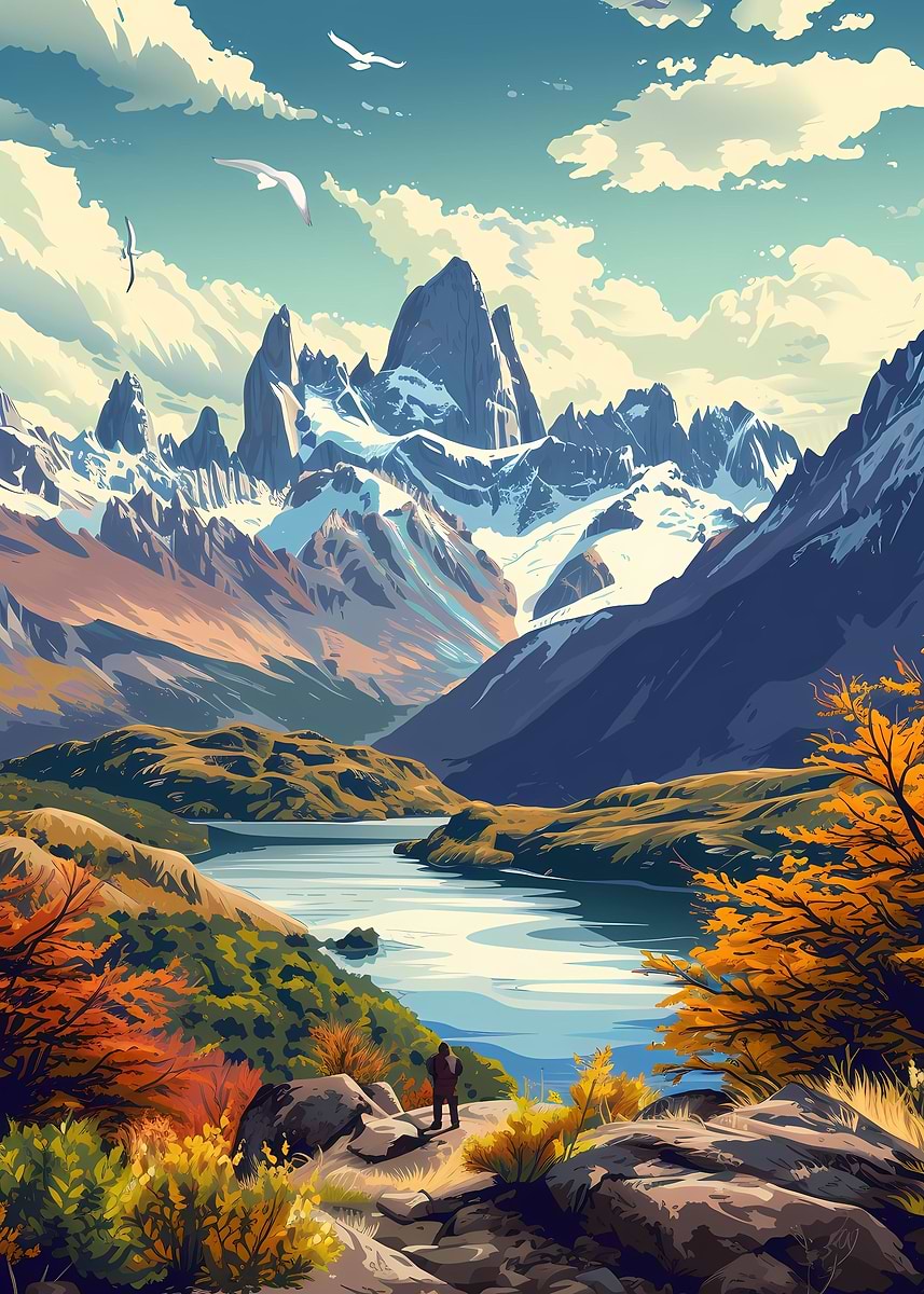 'Adventure in Patagonia' Poster, picture, metal print, paint by ...