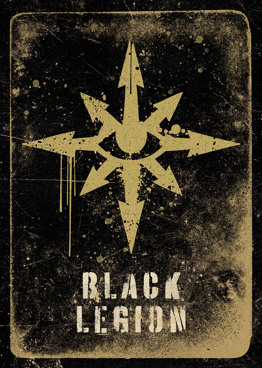 'Black Legion Emblem' Poster, picture, metal print, paint by Warhammer | Displate